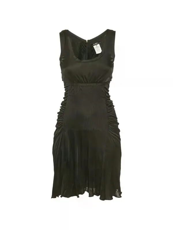 Versace Ruched Sleeveless Dress - Black