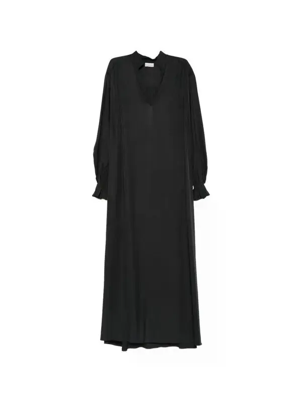 BY MALENE BIRGER Daylia V-neck Maxi Dress With Ruffled Cuffs - Black