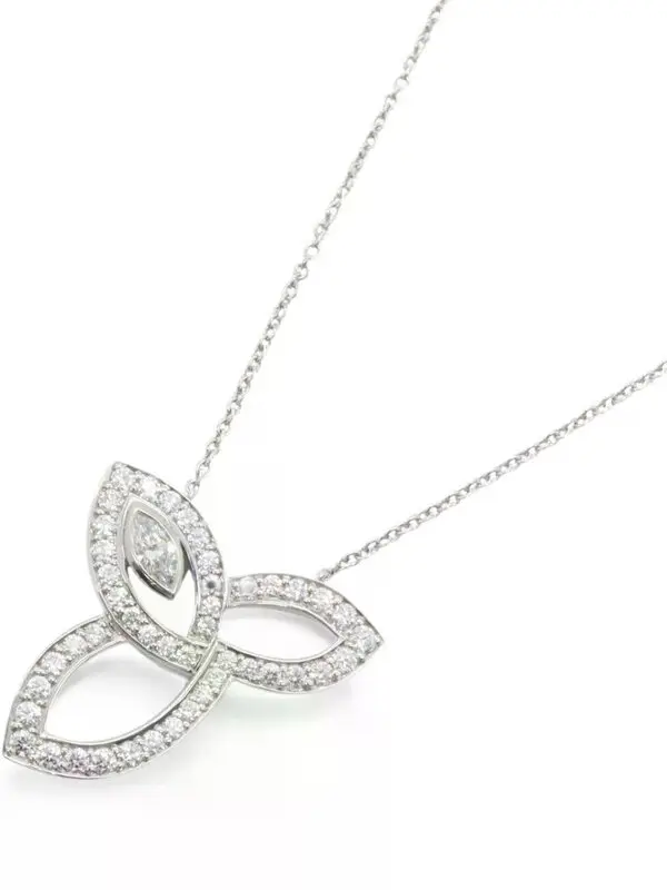 Harry Winston Lily Cluster Diamond Necklace - Silver