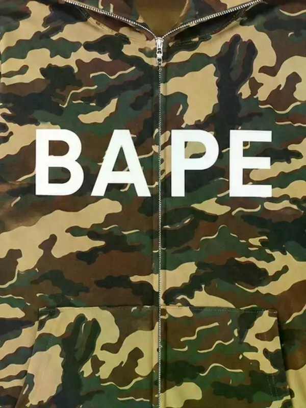 A BATHING APE Glitch Camouflage Print Hoodie