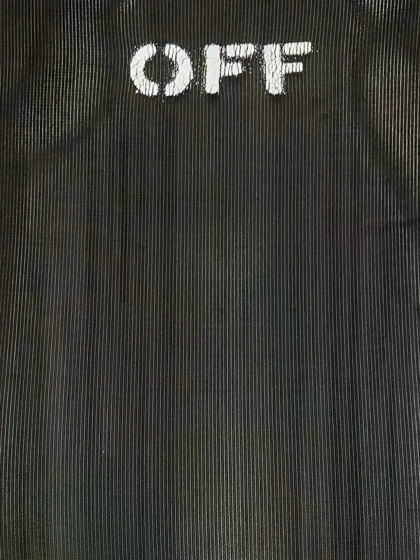 Off-White Logo Print Turtleneck Top