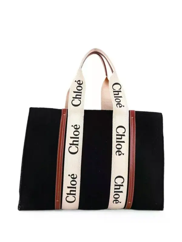 Chloé Woody Large Tote Bag - Black