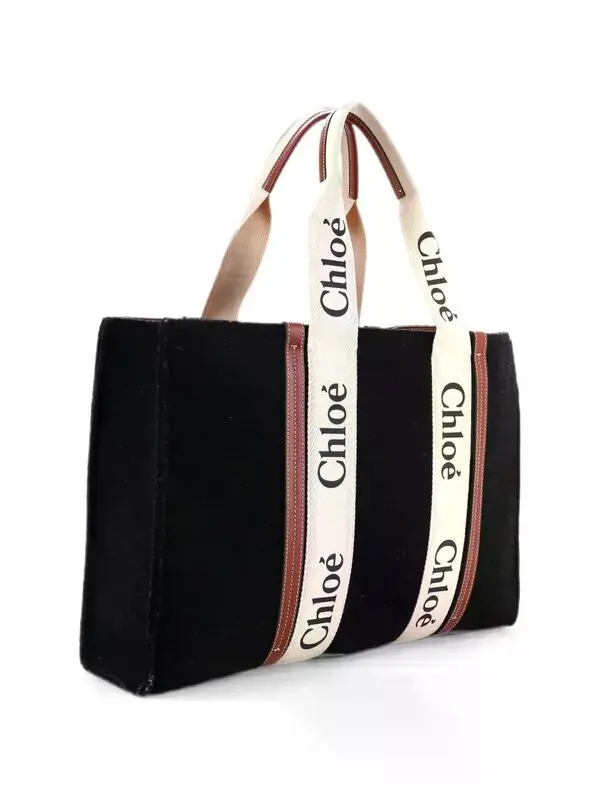 Chloé Woody Large Tote Bag - Black