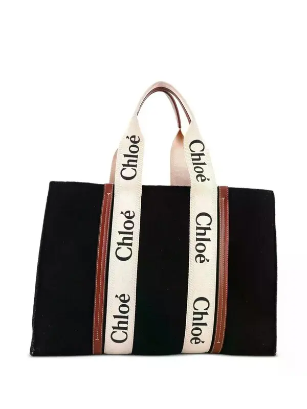 Chloé Woody Large Tote Bag - Black