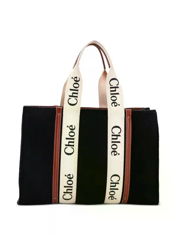 Chloé Woody Large Tote Bag - Black