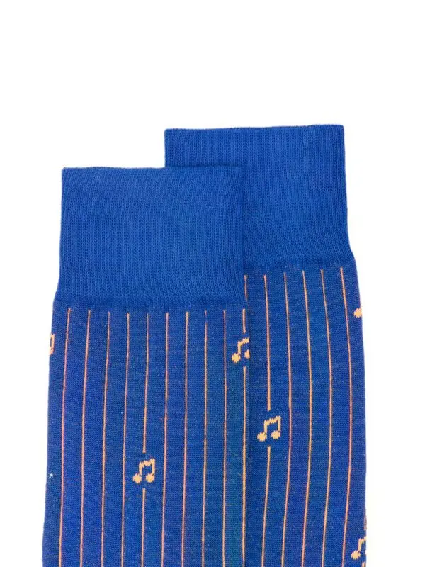 Paul Smith Music Note Pinstripe Socks