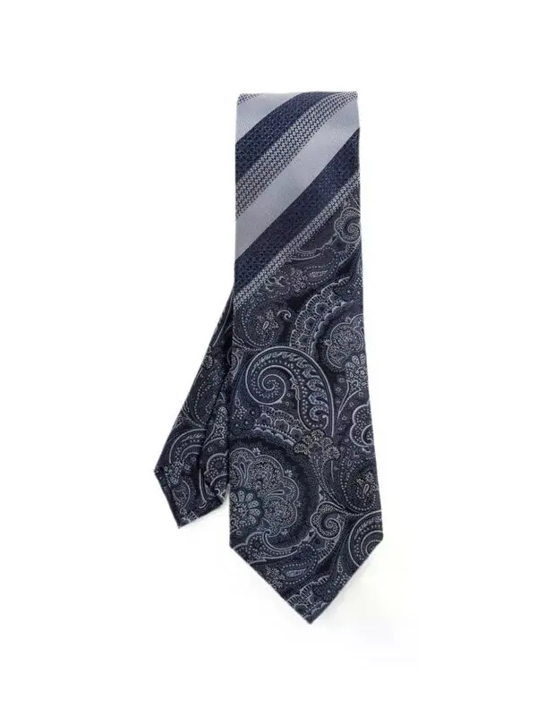 Etro Paisley Stripe Neck Tie