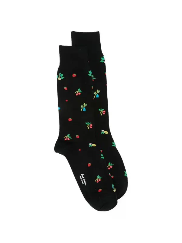 Paul Smith Patterned Socks - Black