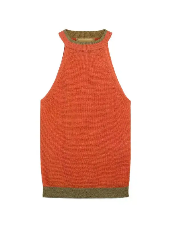 Momoni Cary Halter Neck Top - Orange