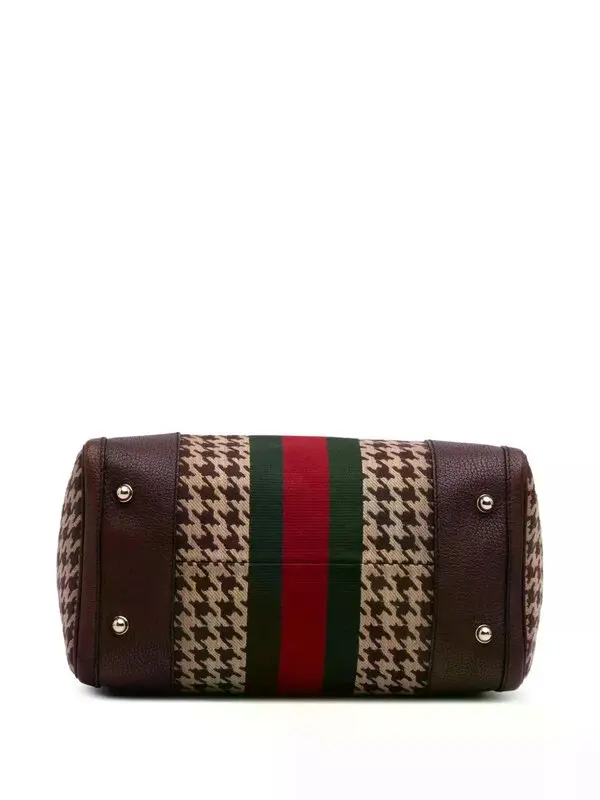 Gucci Cotton Web Boston Bag Satchel