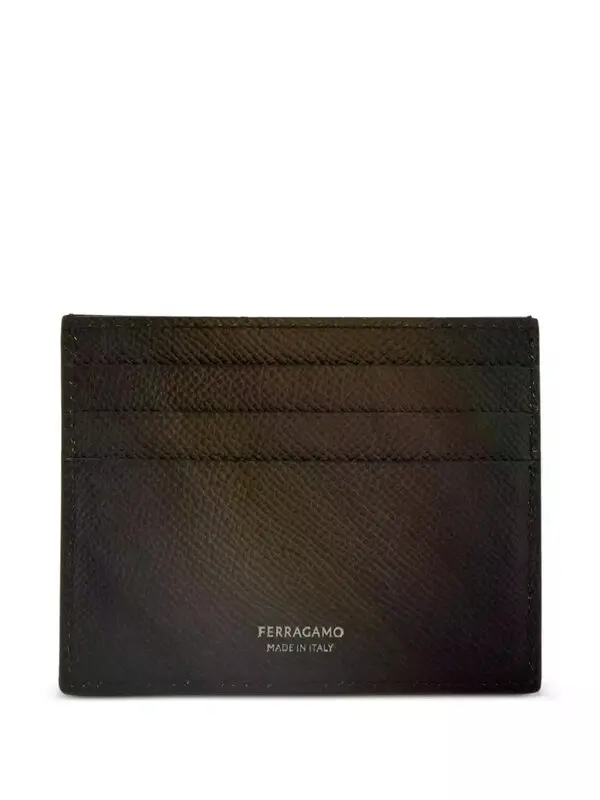 FERRAGAMO Micro Gancini Cardholder - Green