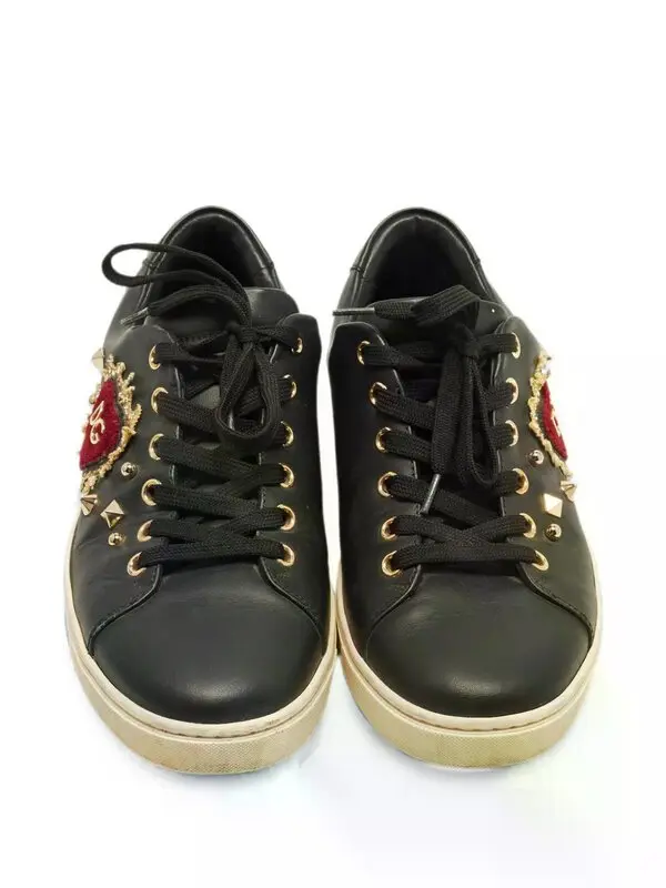 Dolce & Gabbana Heart Studded Sneakers