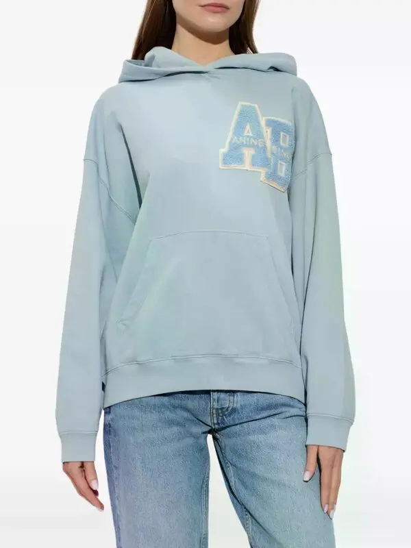 ANINE BING Harvey Logo-patch Hoodie
