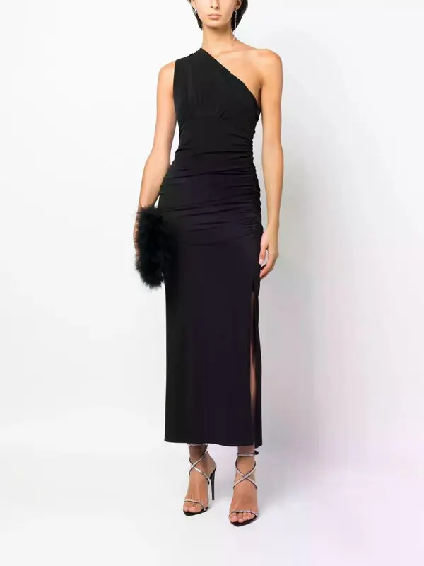 Herve Leger One-shoulder Ruched Jersey Maxi Dress