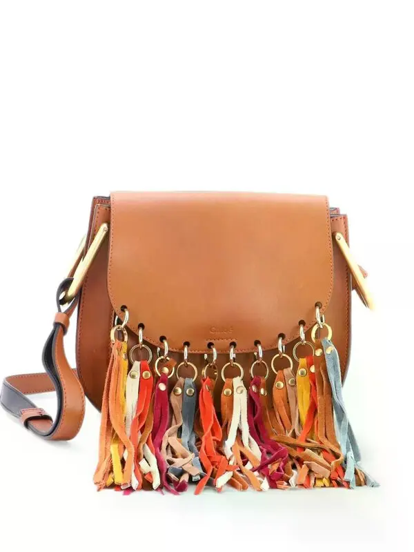 Chloé Multicolor Fringe Hudson Shoulder Bag - Brown