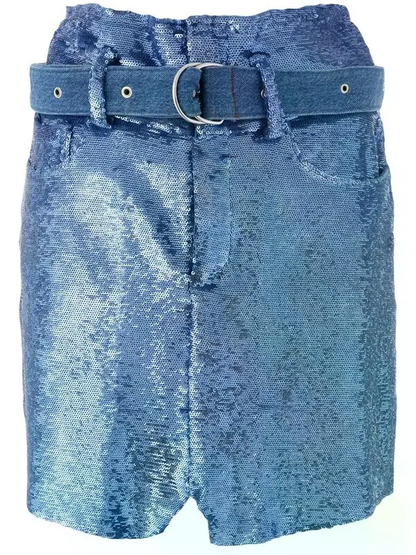 IRO PARIS Natou Sequined Skirt - Blue