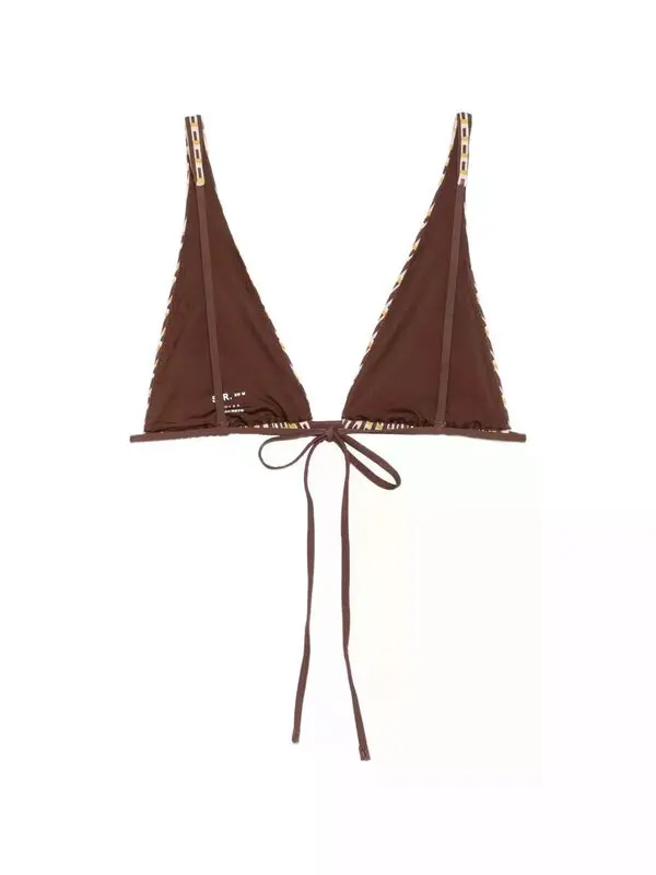SIR. Geometric Print Bikini Top