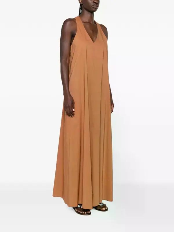 MOUTAKI Sleeveless V-neck Maxi Dress