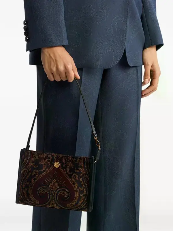 Etro Paisley Jacquard Pouch - Blue