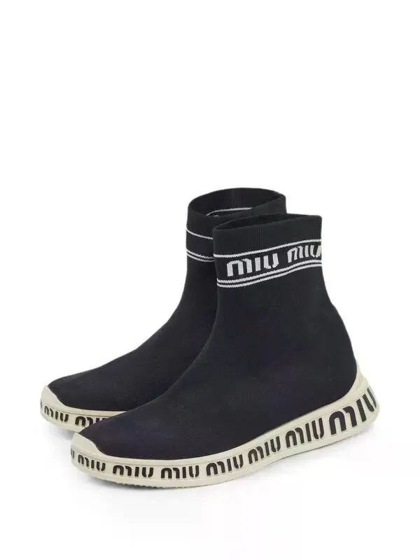 Miu Miu Sock-style High-top Sneakers