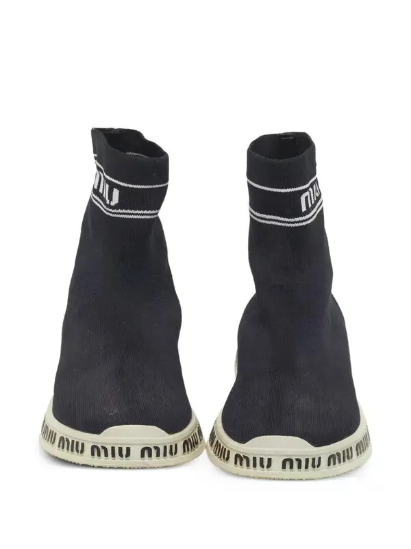Miu Miu Sock-style High-top Sneakers