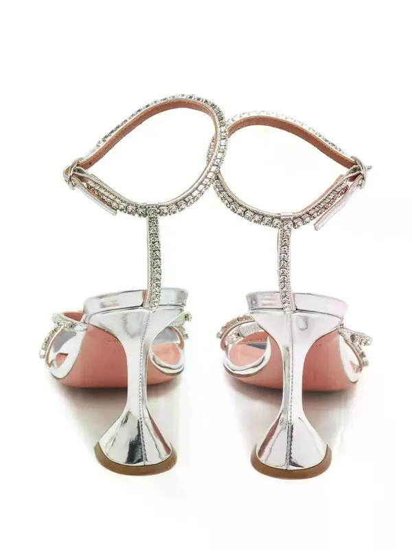 Amina Muaddi Gilda Crystal-embellished Sandals - Silver