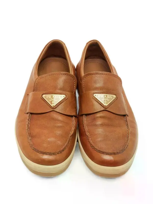Prada Logo Plaque Loafers