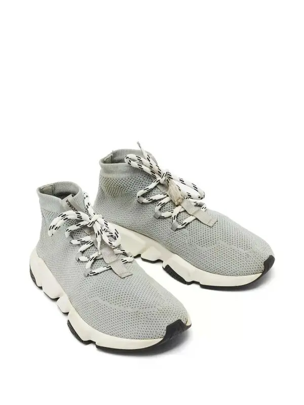 Balenciaga Speed Lace-up Knit Sneakers - Grey