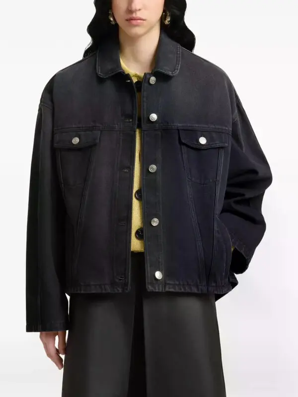 Marni Oversized Denim Jacket With Martingale Detail