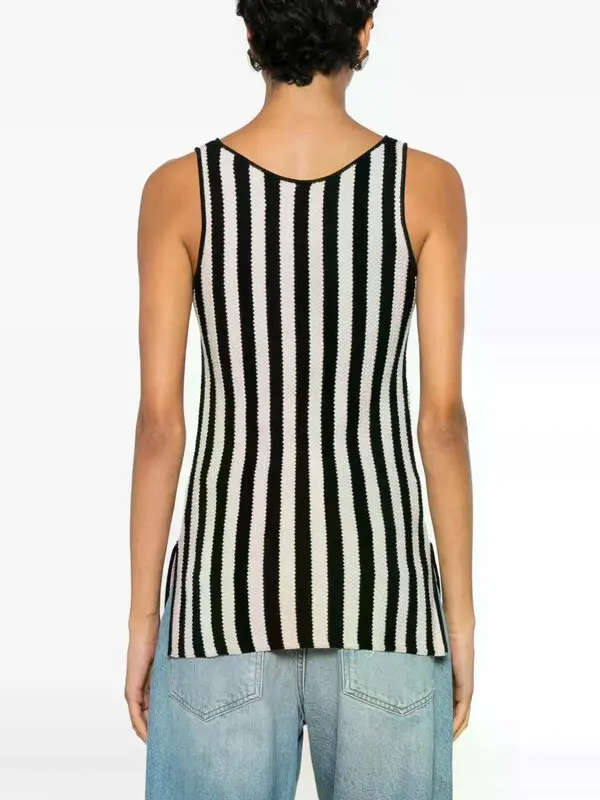 BY MALENE BIRGER Hallie Striped V-neck Top