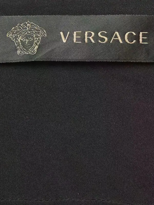 Versace Abstract Pattern Long Sleeve Midi Dress