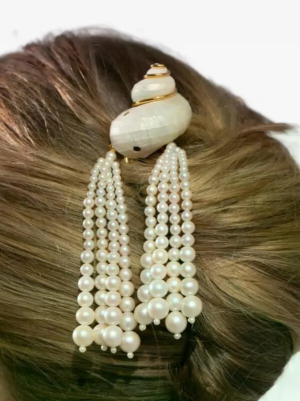 JENNIFER BEHR Paros Shell-embellished Hair Pin