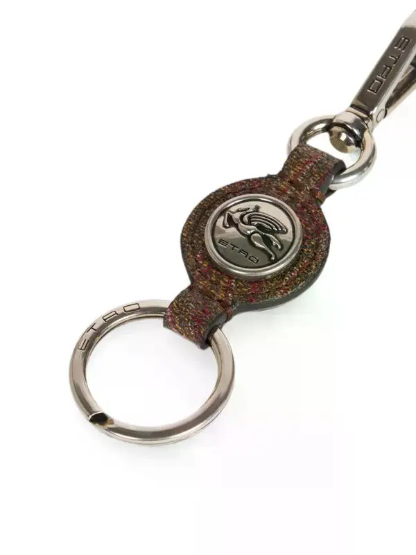 Etro Circular Arnica Key Ring With Pegaso Coin