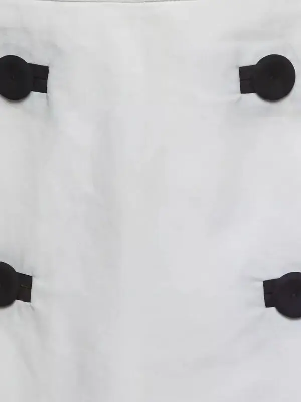 Moschino Bateau Neck Mini Dress With Button Detail