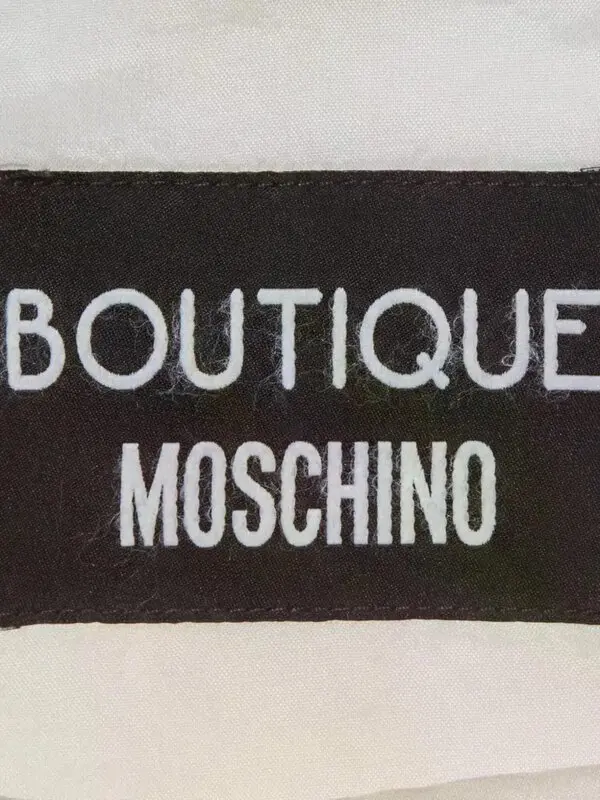 Moschino Bateau Neck Mini Dress With Button Detail