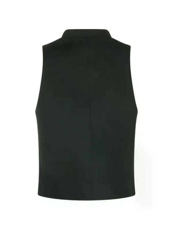 TOM FORD Wool Mandarin Collar Sleeveless Top