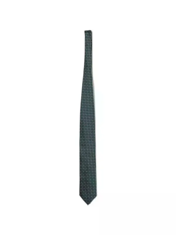 Zegna Geometric Jacquard Silk Tie