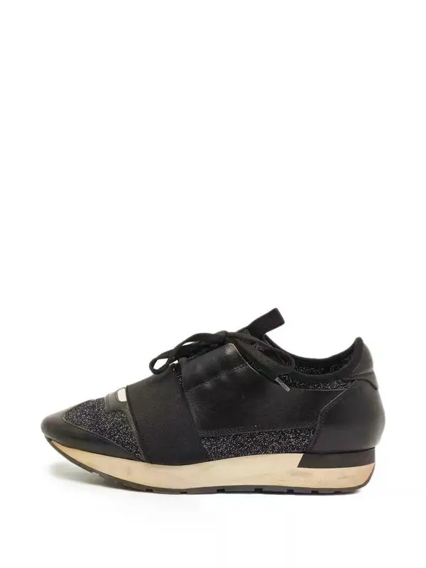 Balenciaga Race Runner Tweed Sneakers - Black