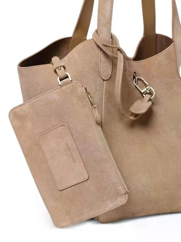 Giorgio Armani Suede Shoulder Bag - Neutrals