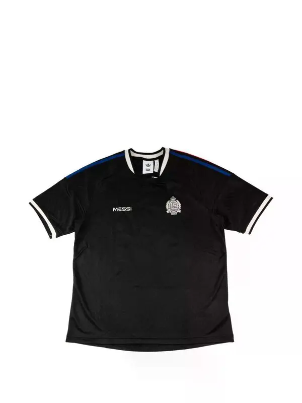 Kith X Messi X Adidas Embroidered-logo T-shirt - Black