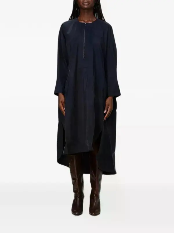 Fabiana Filippi Zip-fastening Kaftan Midi Dress - Blue