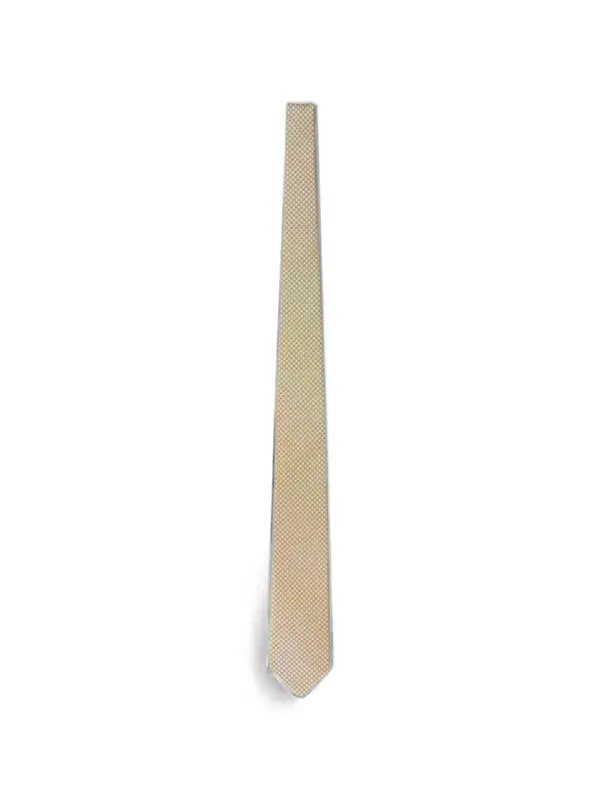 FERRAGAMO Gancini Silk Tie - Neutrals