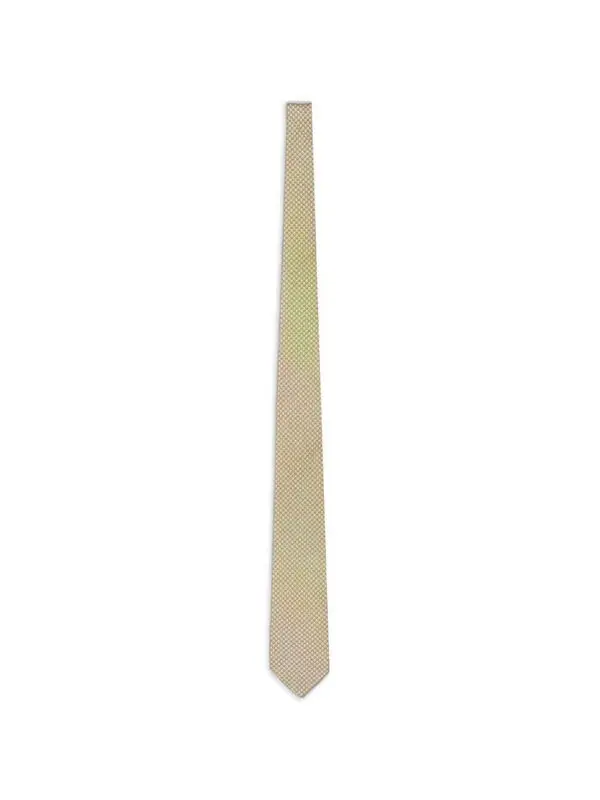 FERRAGAMO Gancini Silk Tie - Neutrals