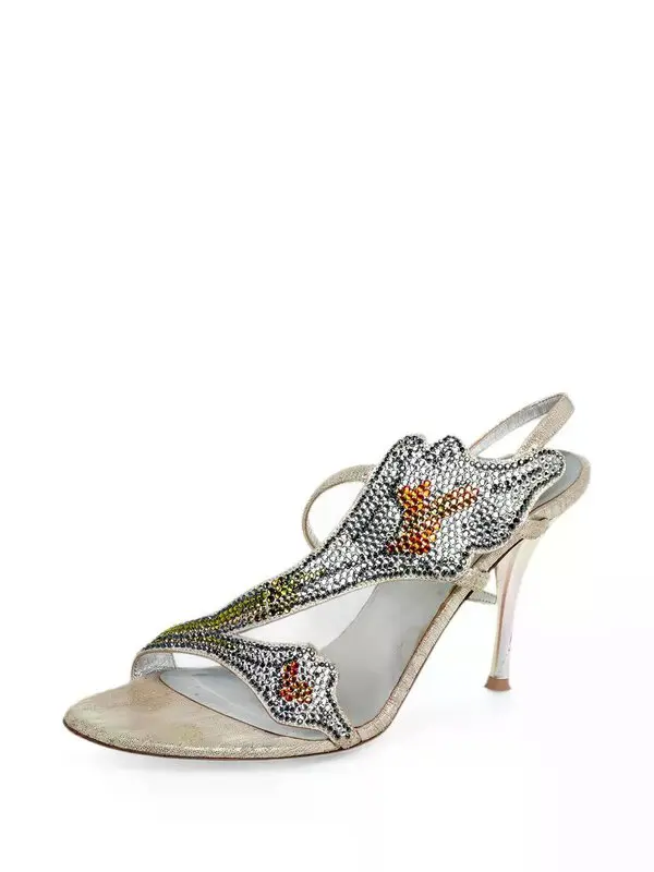 LORIBLU Embellished Floral Sandals