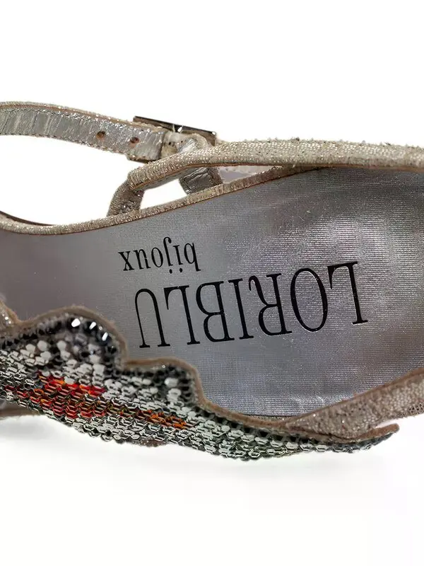 LORIBLU Embellished Floral Sandals