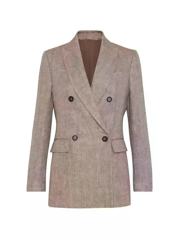 Brunello Cucinelli Double-breasted Blazer - Brown