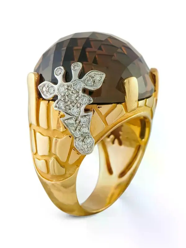 CARRERA Y CARRERA Giraffe Smoky Quartz And Diamond Ring