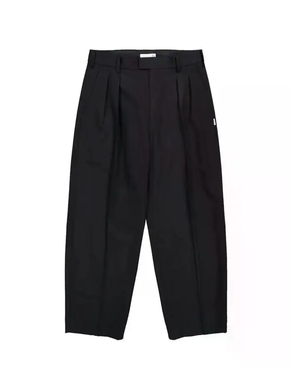 WTAPS Pleated Logo-patch Tailored Trousers - Black