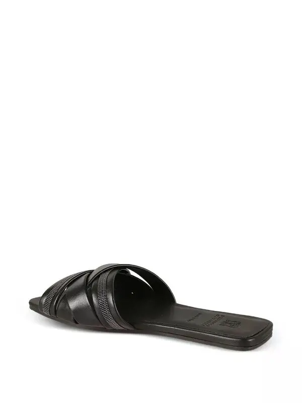 Brunello Cucinelli Criss-cross Leather Sandals