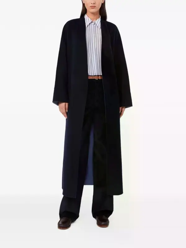 Max Mara Reversible Belted Virgin Wool Coat